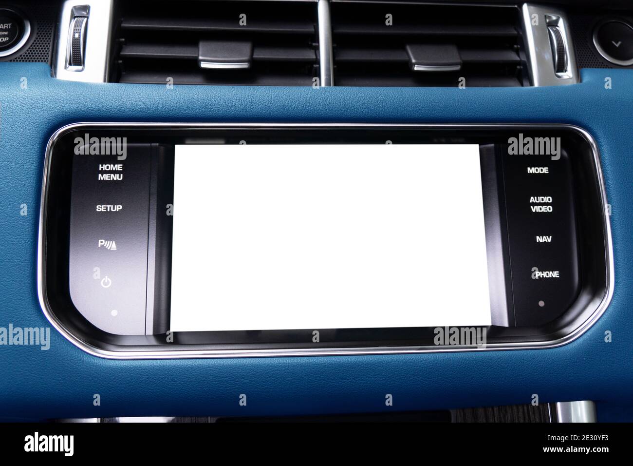 Monitor in car with isolated blank screen use for navigation maps and ...