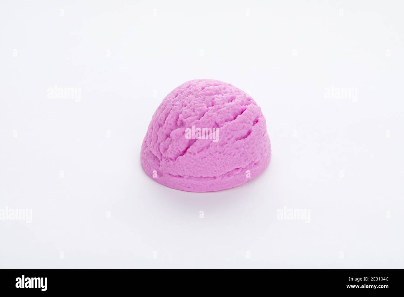 Closeup shot of a delicious blackberry ice cream scoop isolated on a ...