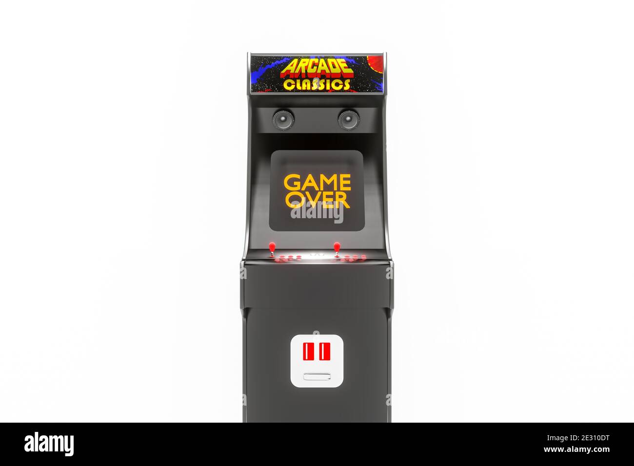 Old Retro Arcade Video Game Cabinet, 3D Illustration Stock Photo - Alamy