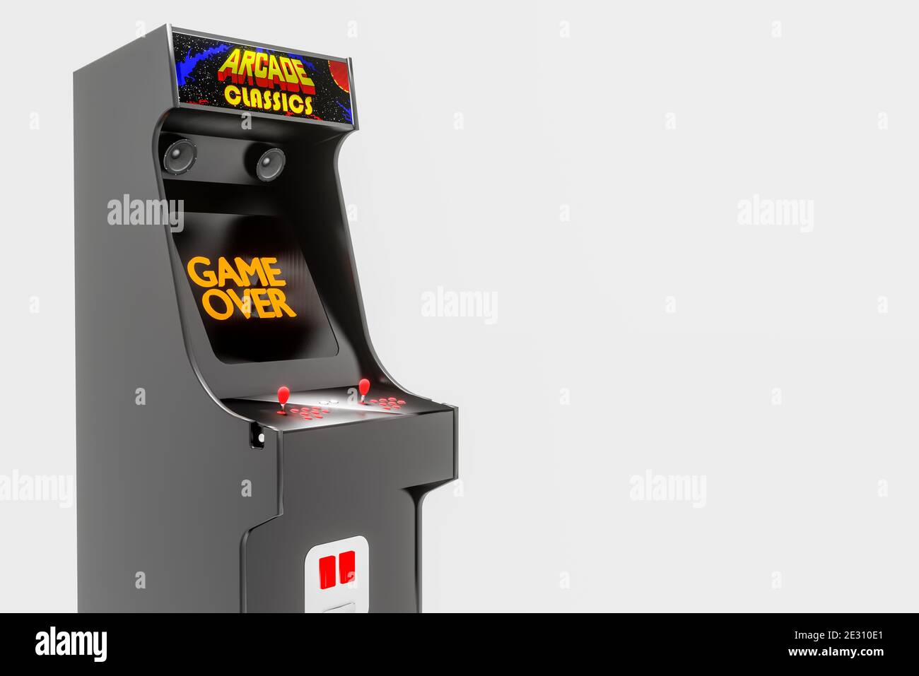 Old Retro Arcade Video Game Cabinet, 3D Illustration Stock Photo - Alamy