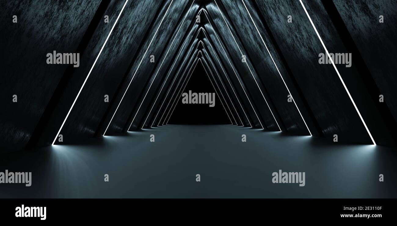 futuristic abstract concrete surface building interior 3d render ...