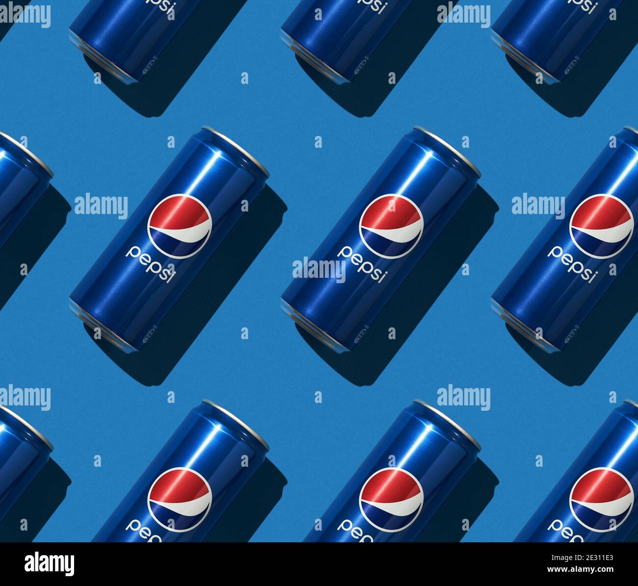Pepsi can blue background hi-res stock photography and images - Alamy
