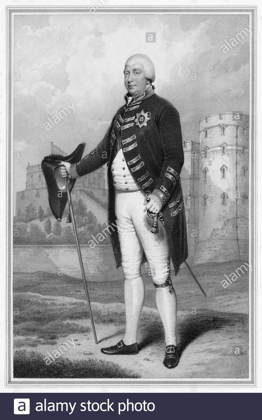 Portrait of George III, 1738 – 1820, was King of Great Britain and King ...