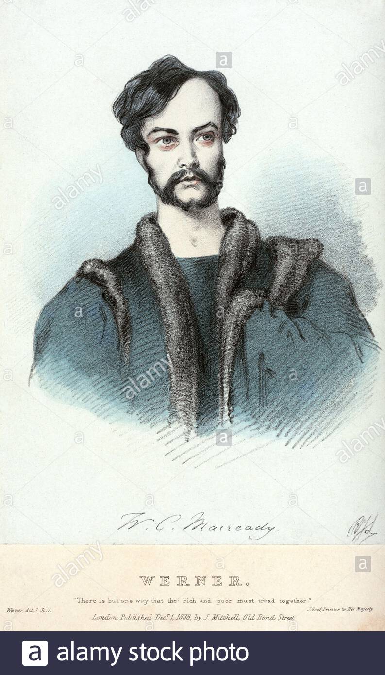 William Charles Macready portrait, 1793 – 1873, was an English actor ...