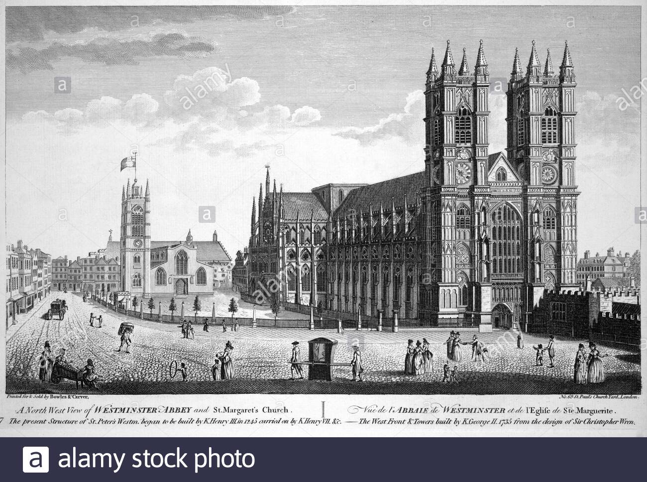 Vintage illustration of westminster abbey hi-res stock photography and ...