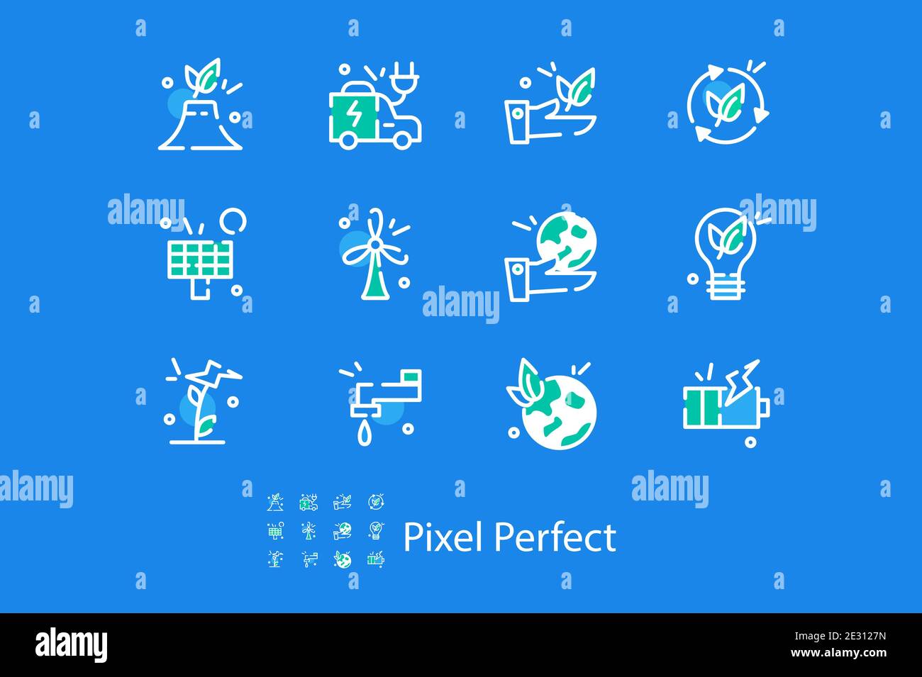 Clean energy pixel perfect Stock Vector Images - Alamy