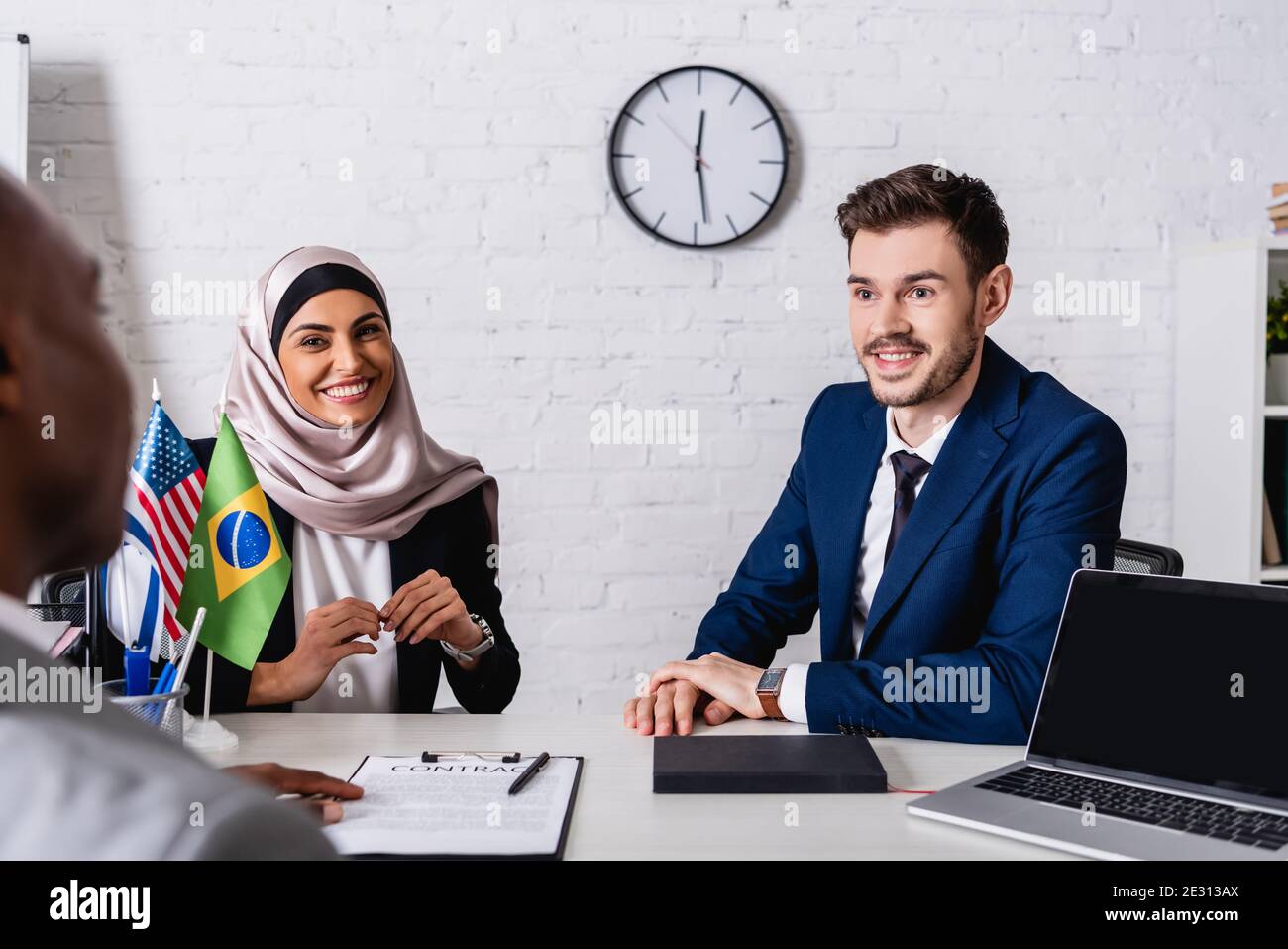 Smiling african american translator hi-res stock photography and images ...