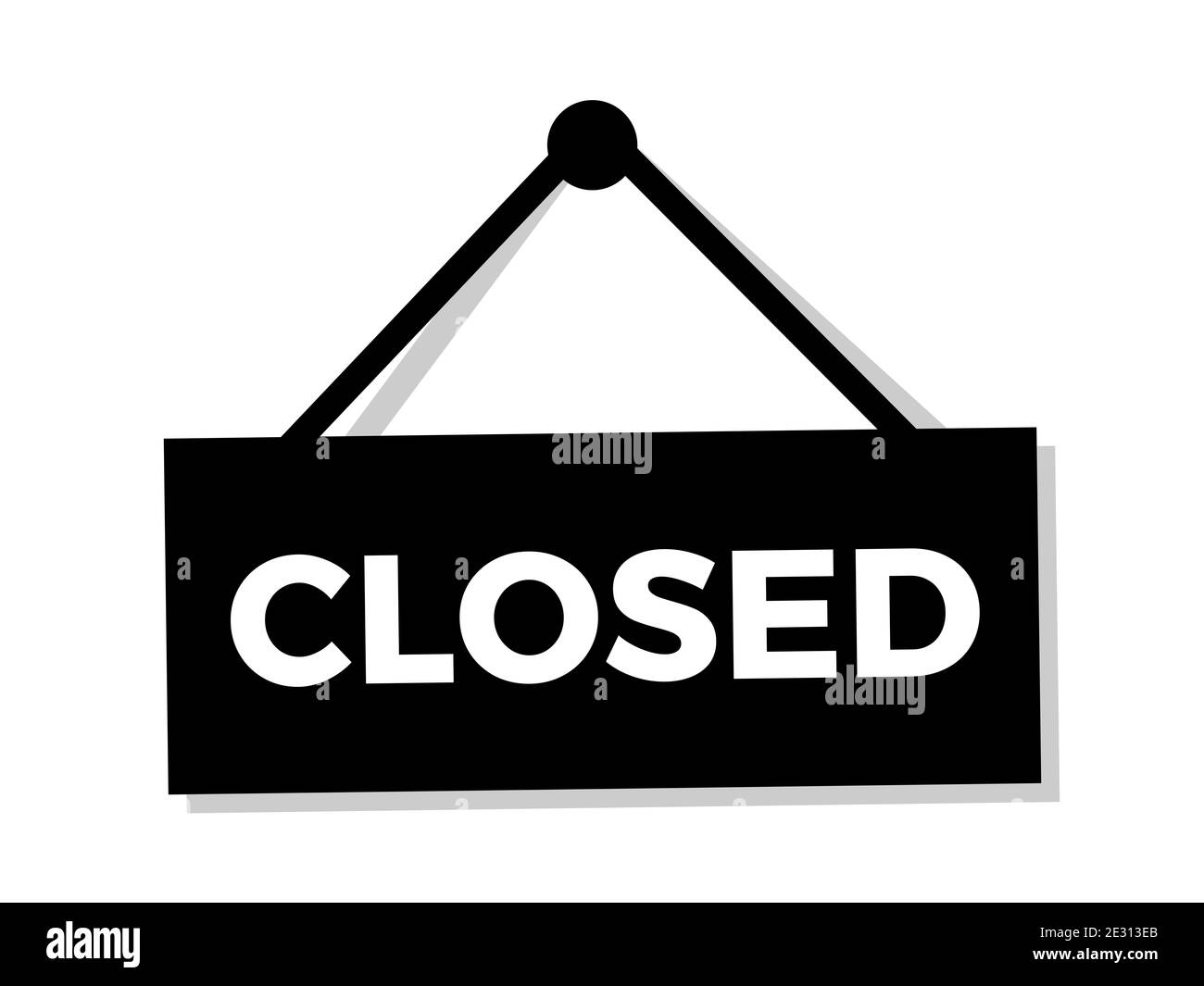 Sign and signboard with CLOSED text. Vector illustration isolated on ...