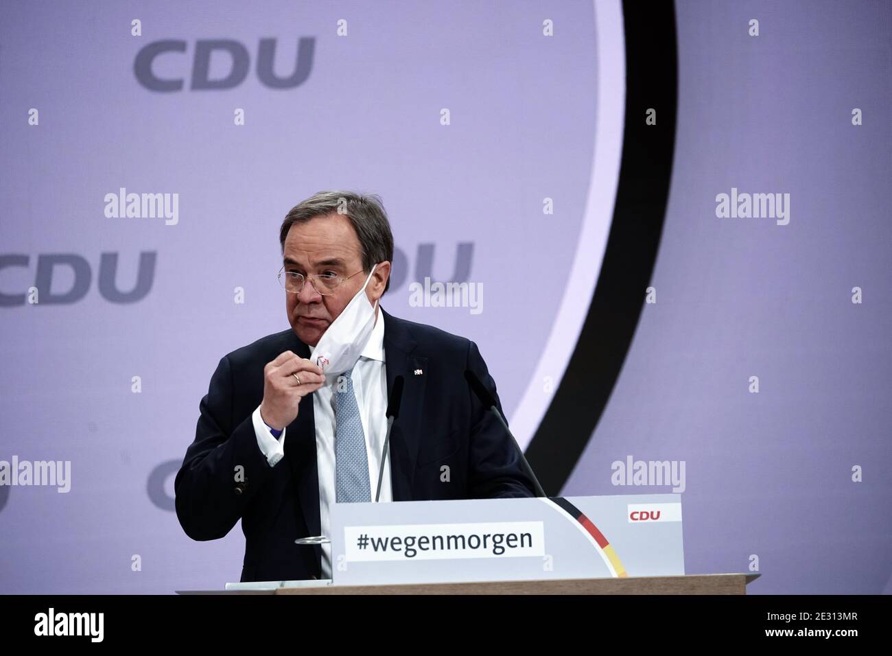 Berlin, Germany. 16th Jan, 2021. The new party leader Armin Laschet ...
