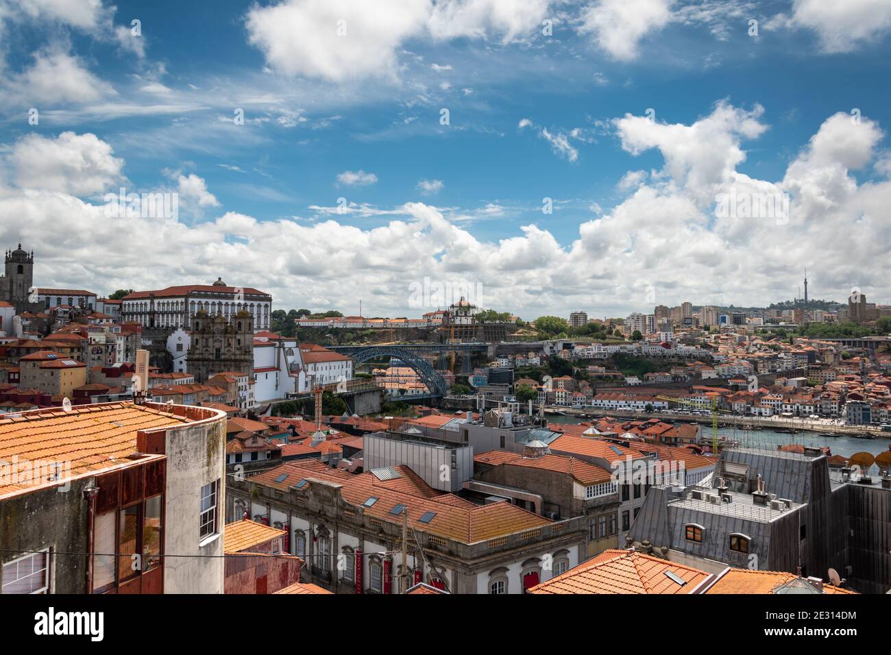 Panoramic view of Oporto from the mirador da Vitória, Portugal Stock ...