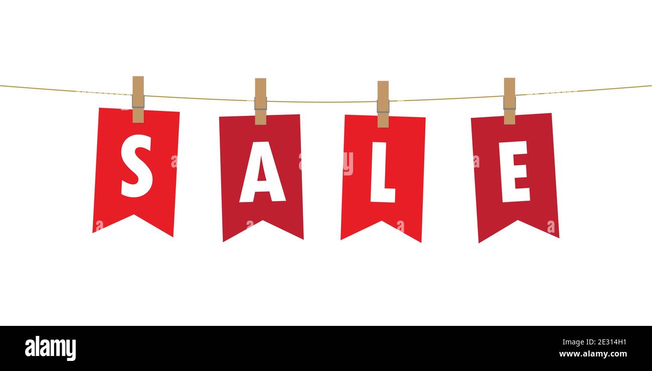 sale party flag isolated on white background vector illustration EPS10 ...