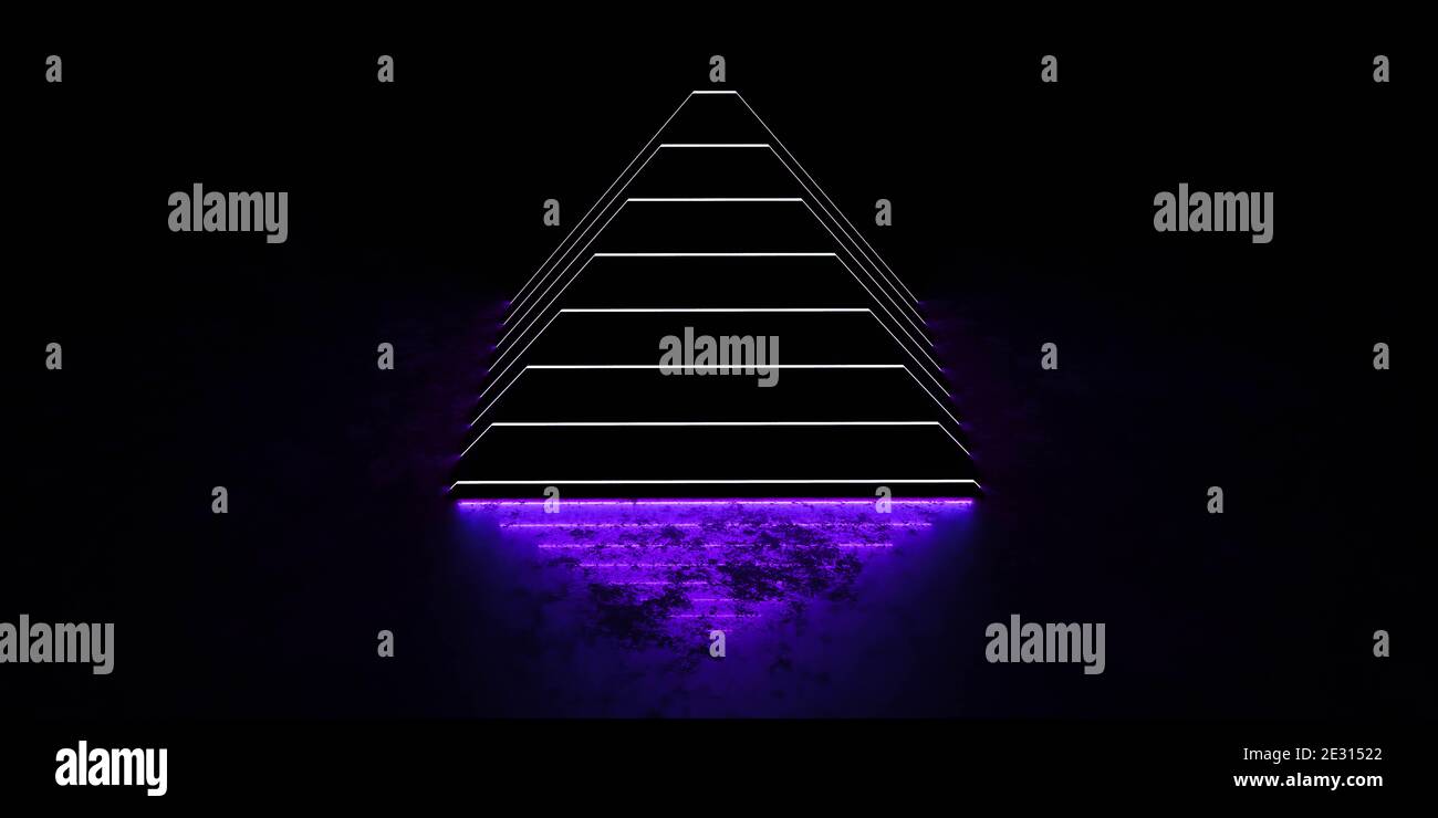 abstract dark pyramid geometric shape 3d render illustration Stock ...