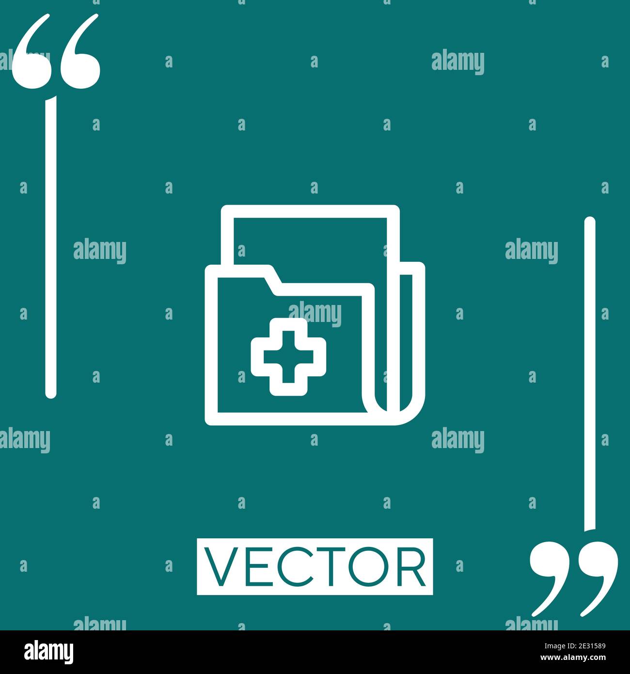 medical records vector icon Linear icon. Editable stroked line Stock ...