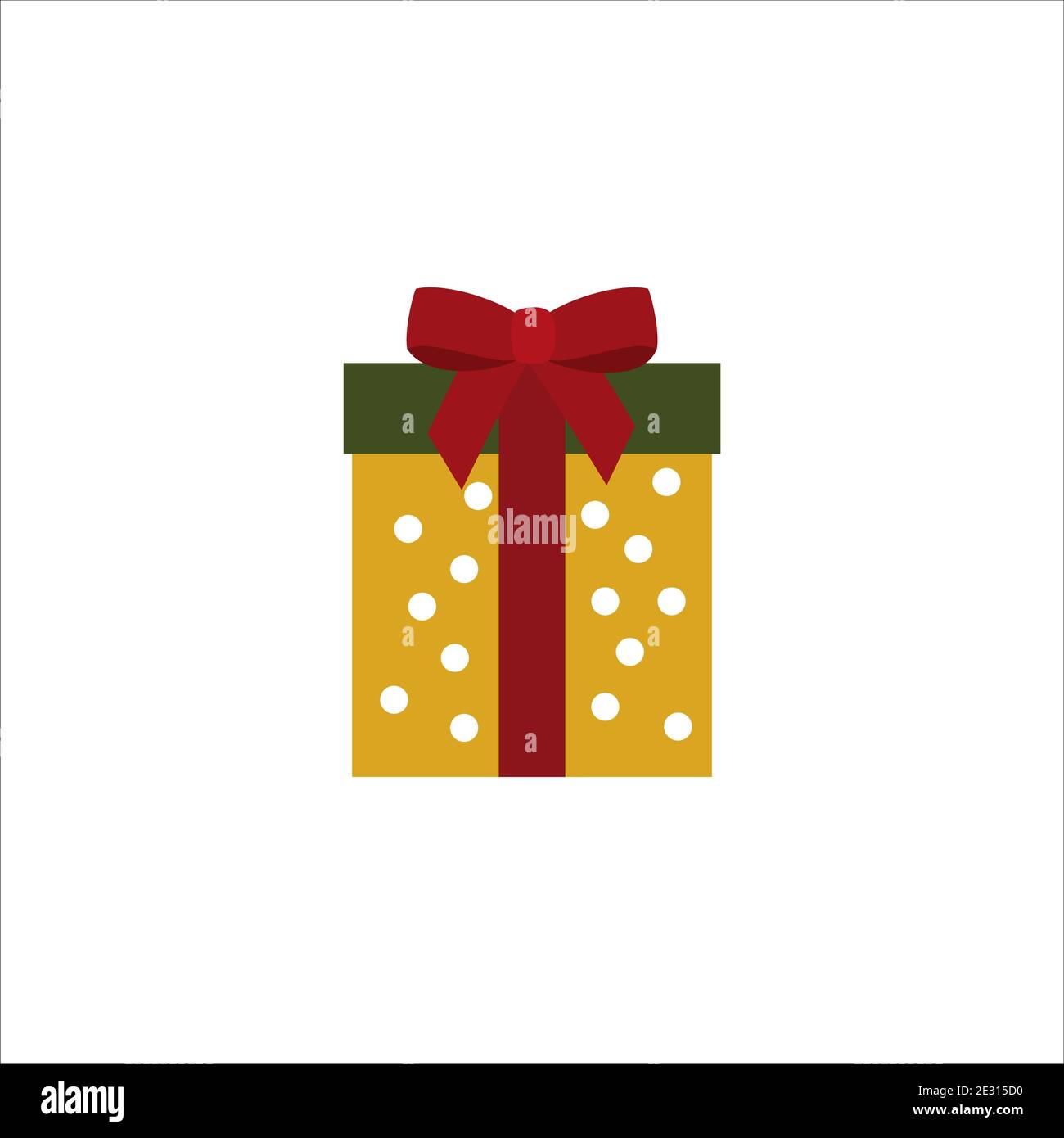 Gift box with ribbon line icon, outline vector sign, linear style ...