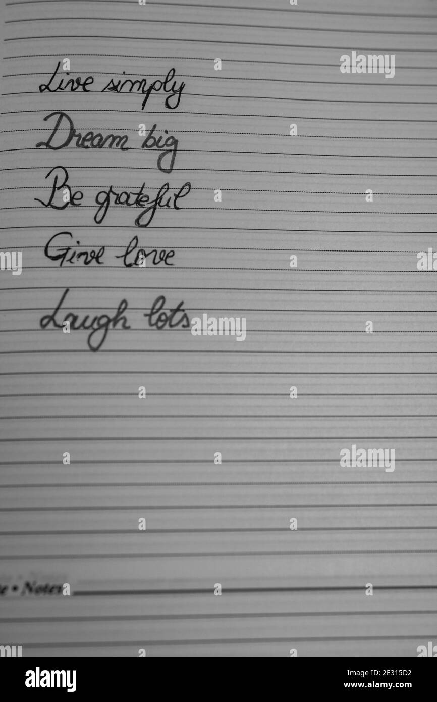 Handwritten Quotes On Paper