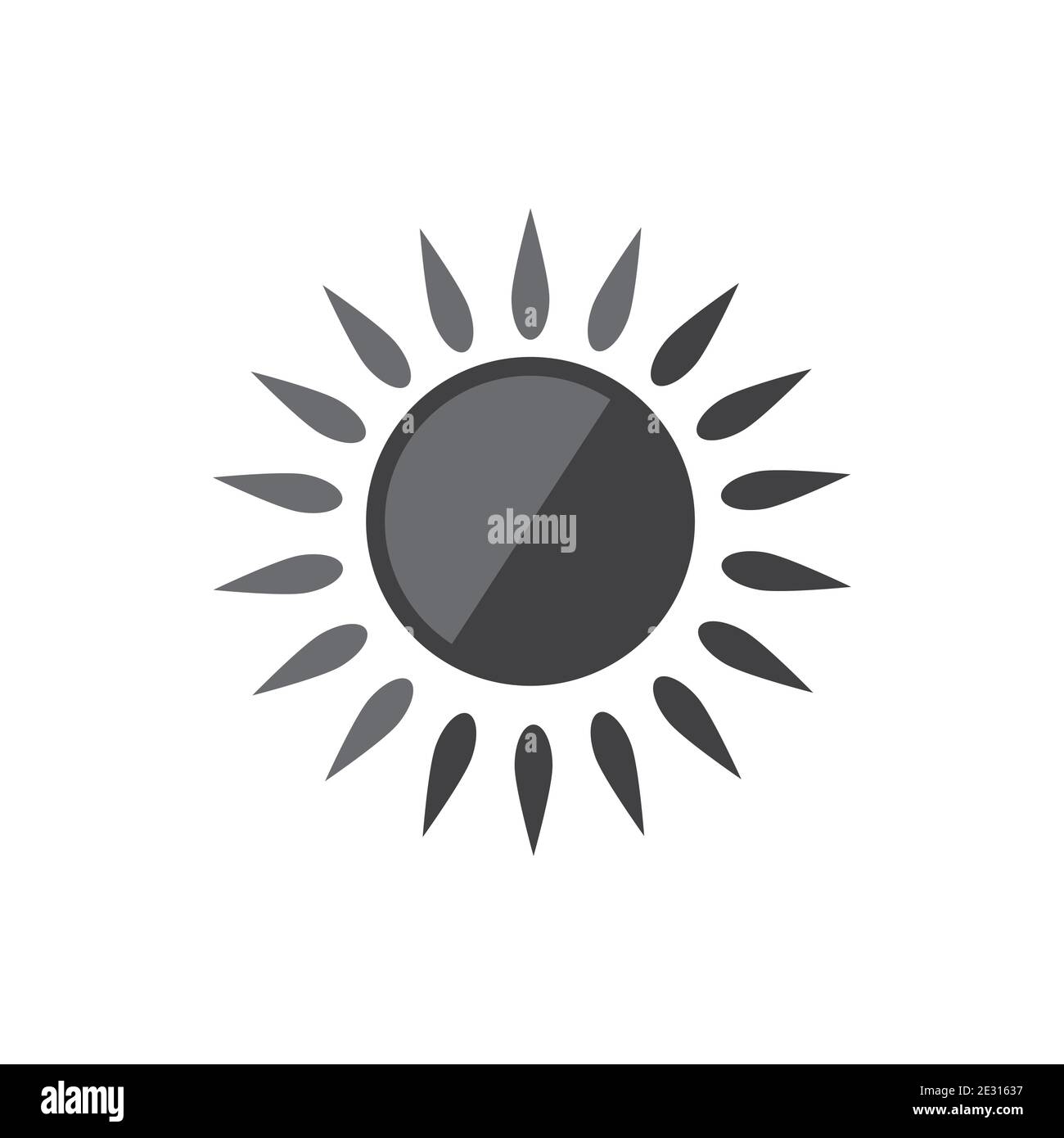 sun icon. Illustration vector isolated on white background Stock Vector ...
