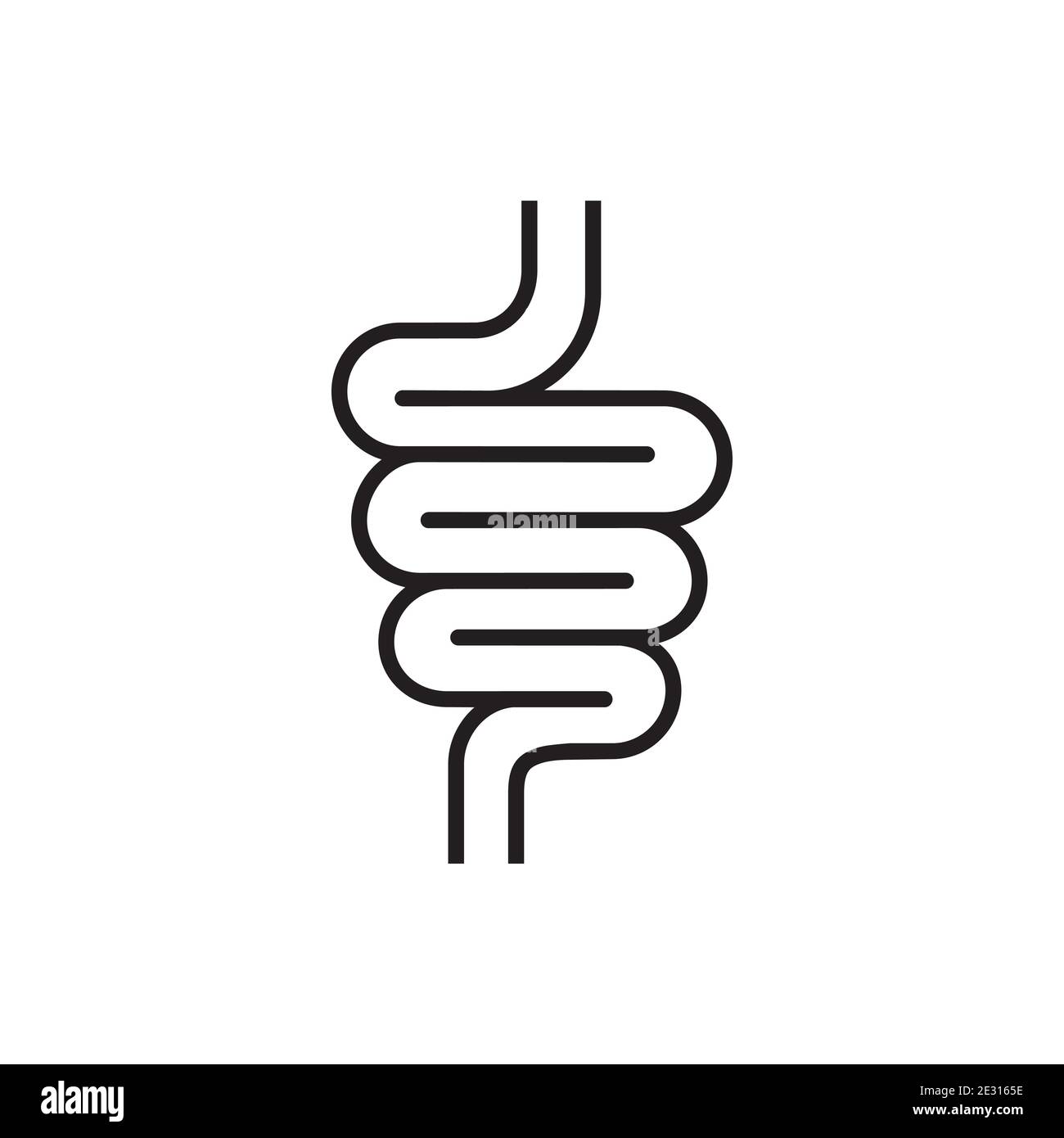 Intestinal tract icon isolated on white background Stock Vector Image ...