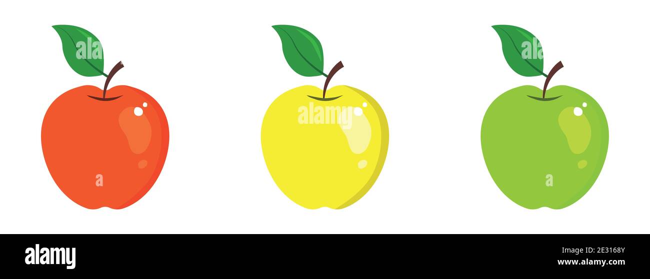 apple icons set isolated on white background Stock Vector Image & Art ...