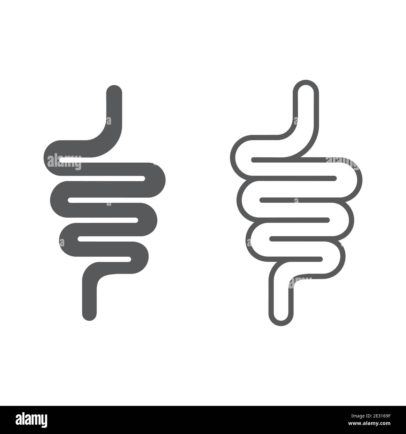 Intestinal tract icon isolated on white background Stock Vector Image ...