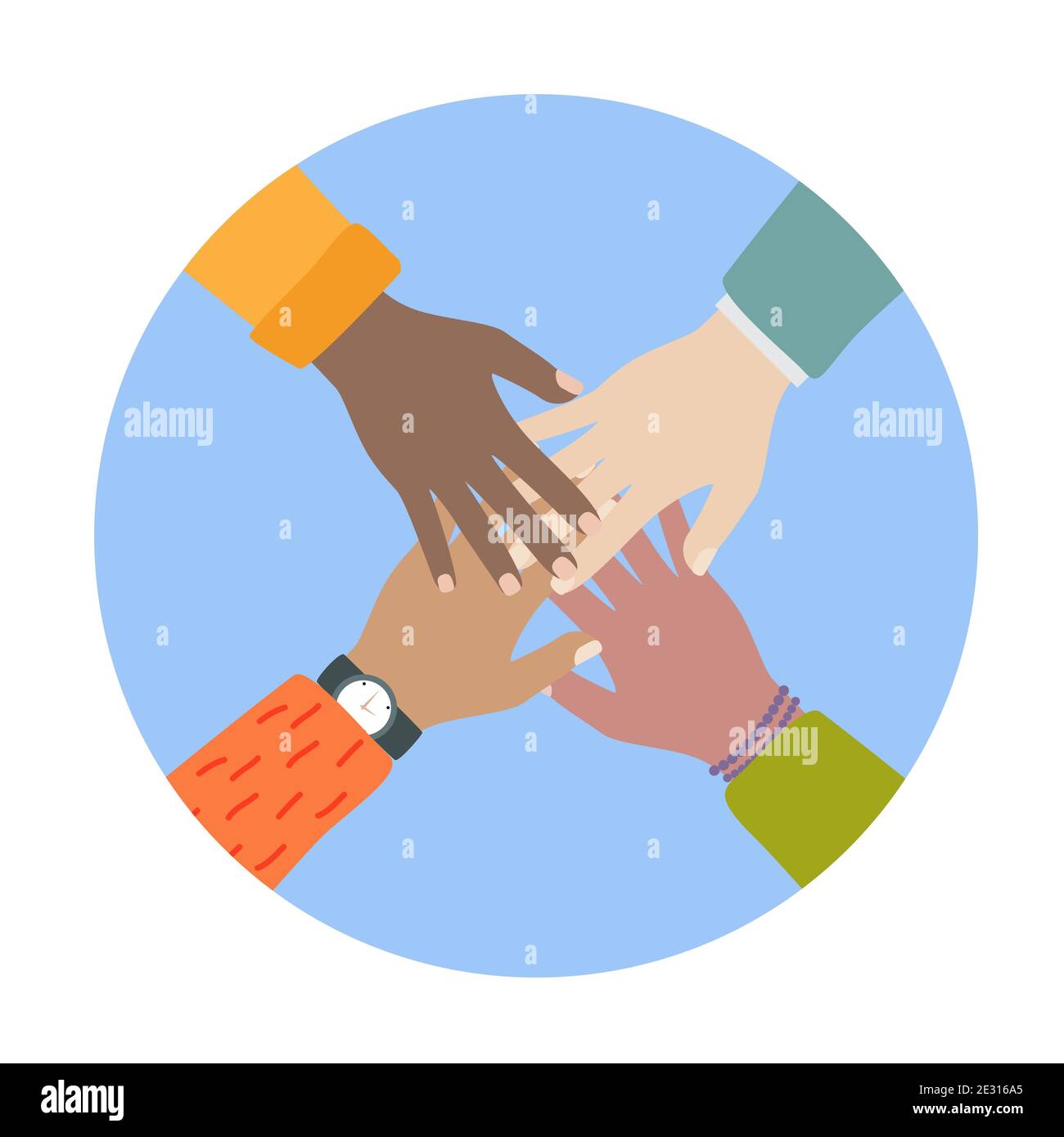 Multicultural and multiethnic people community integration concept with ...