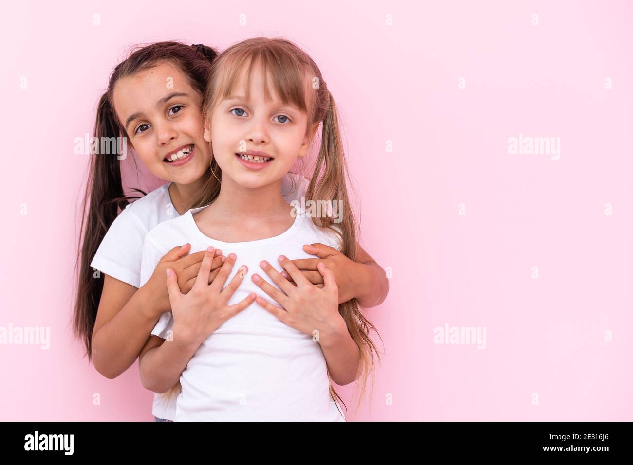 Little Girls Hugging