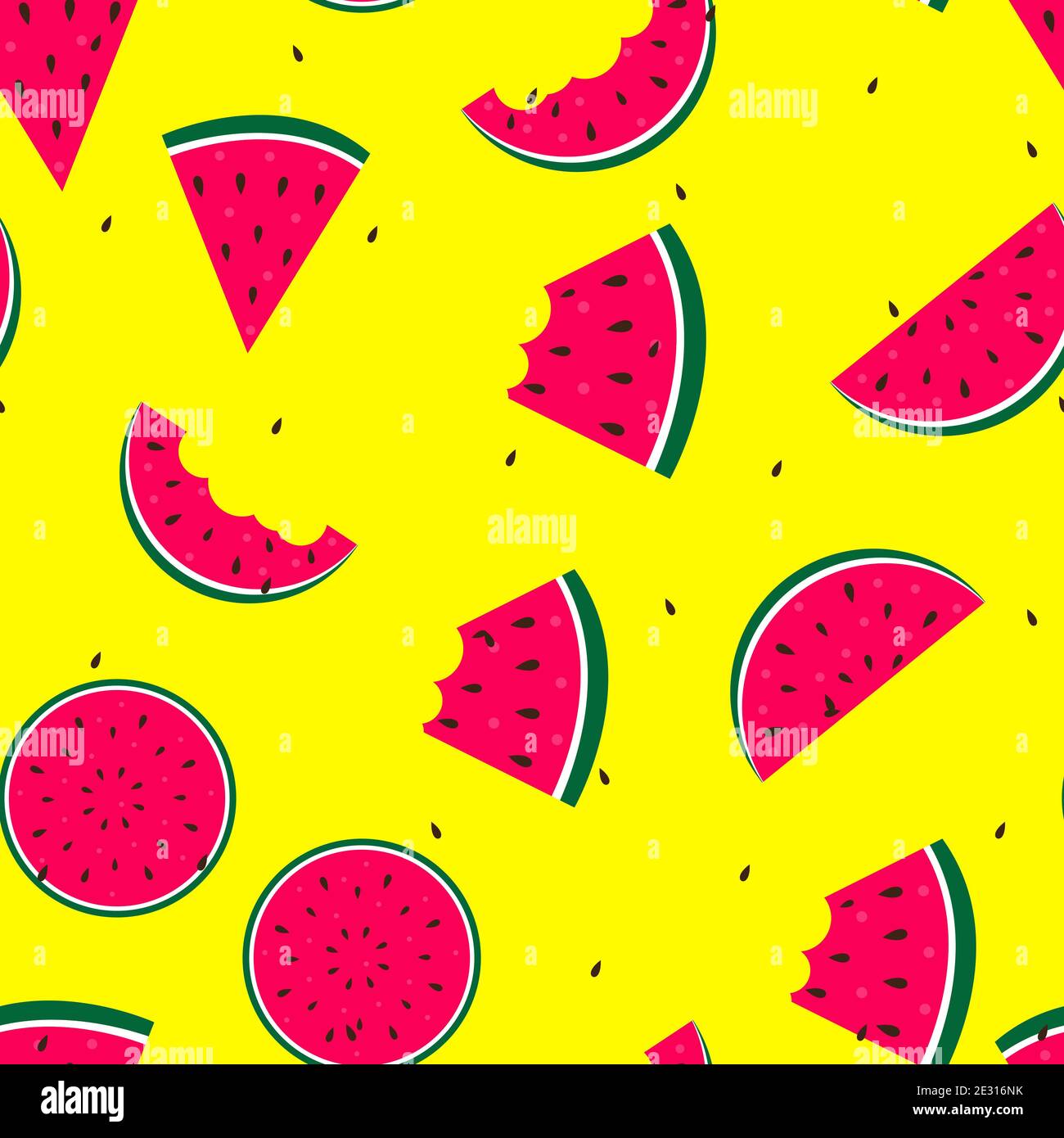 Watermelon Seamless Pattern Background. Illustration Stock Photo - Alamy