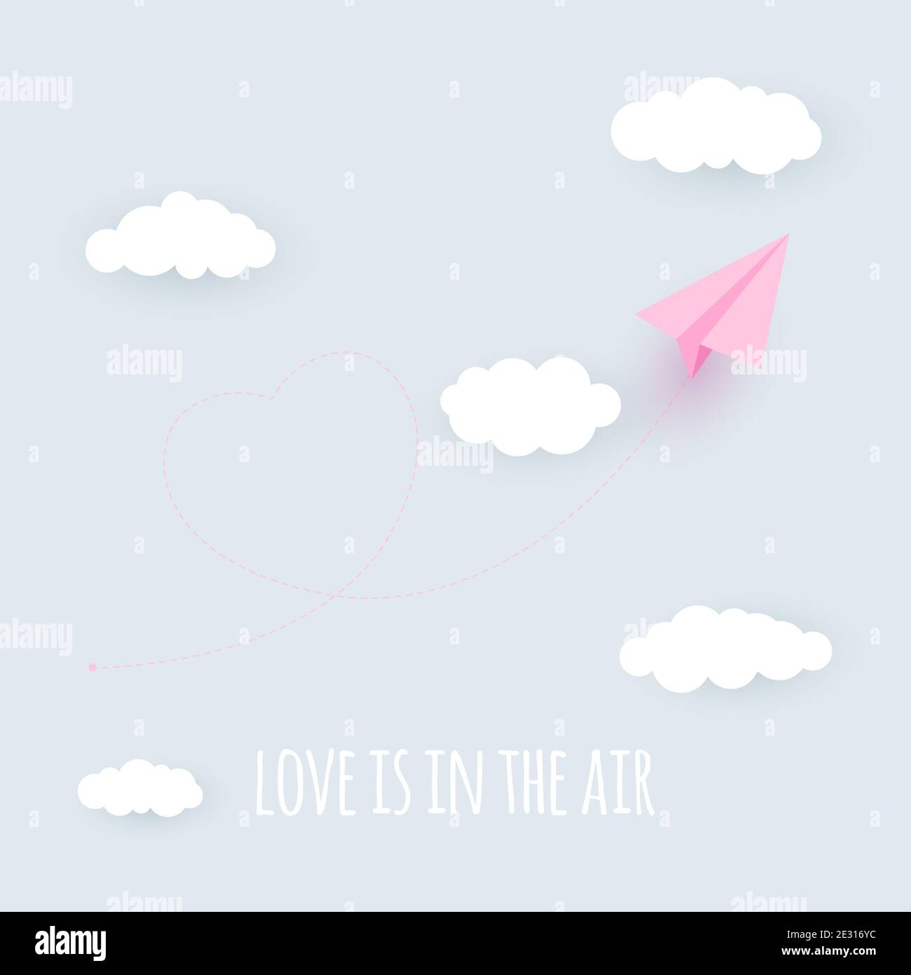 Love heart in sky airplane hi-res stock photography and images - Alamy