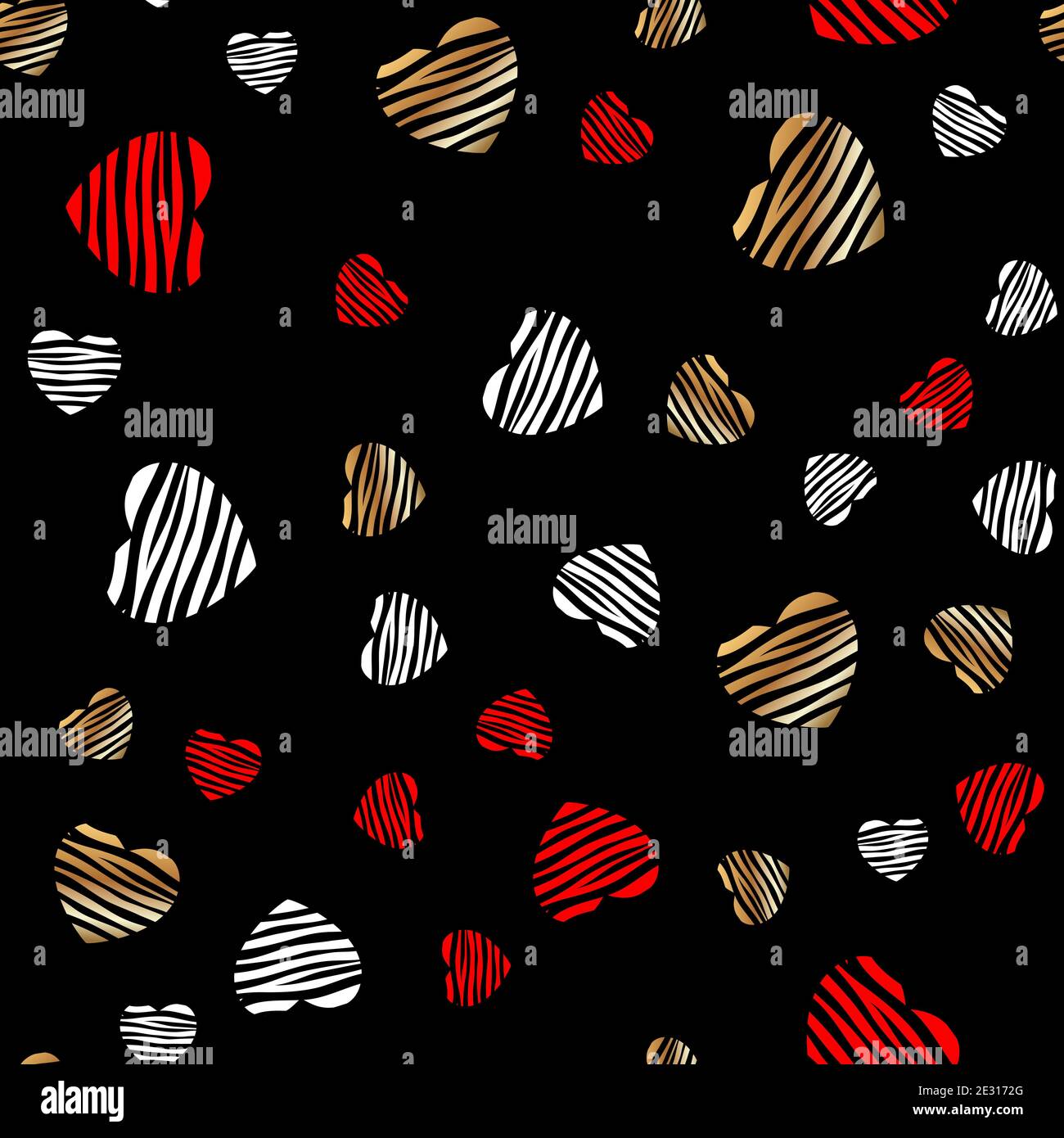 Abstract Heart Seamless Pattern Background. Illustration Stock Photo ...