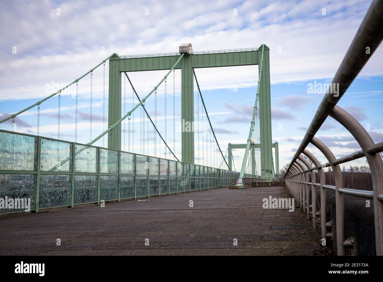 the Rodenkirchener bridge over the river Rhine, bridge of the Autobahn ...