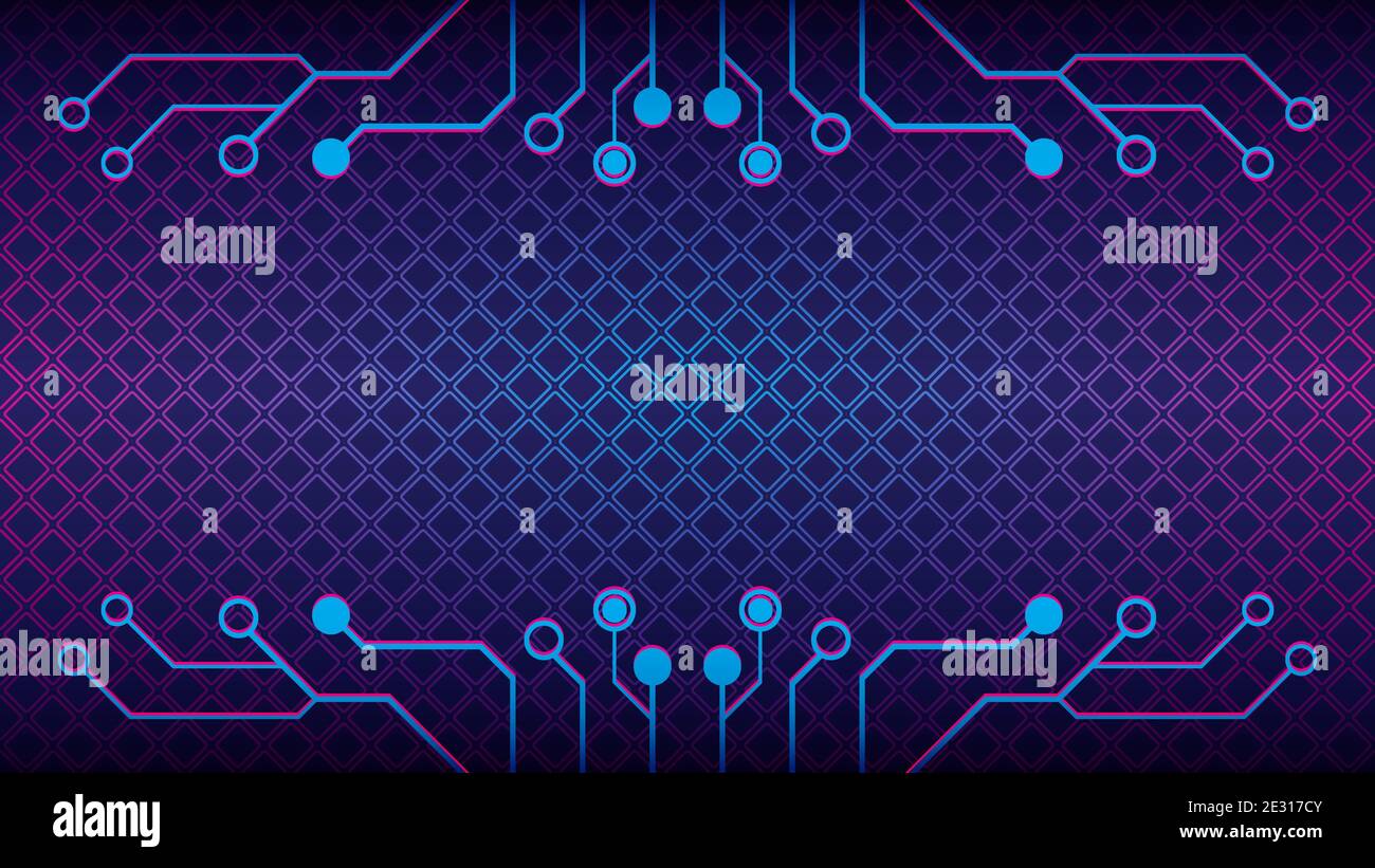 Cyberpunk Circuit With Diamond Geometric Pattern. Electronic Tree Shape ...