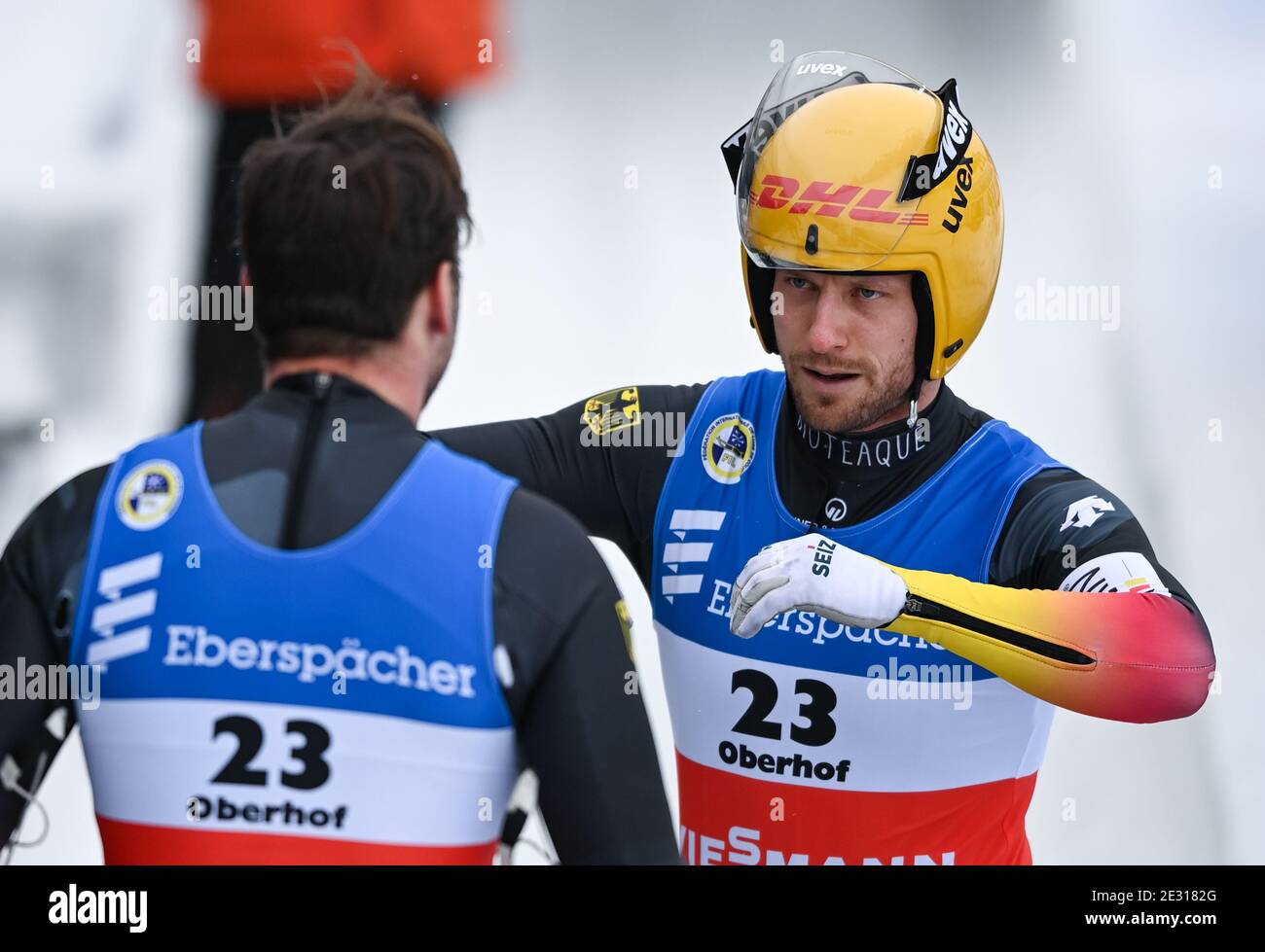 Oberhof, Germany. 16th Jan, 2021. Luge, World Cup, doubles men, second ...
