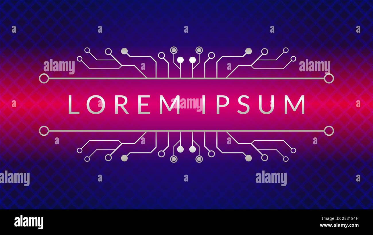 Cyberpunk Circuit With Diamond Geometric Pattern. Metallic Electronic ...