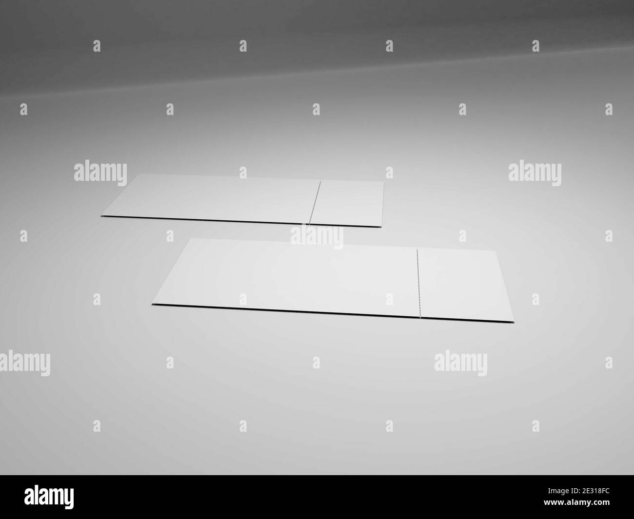 Realistic Event Ticket Mockup Scene Stock Photo - Alamy