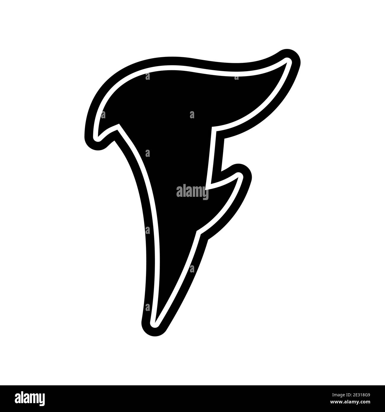 F letter font decorative hand drawn lettering, alphabet vector letter ...