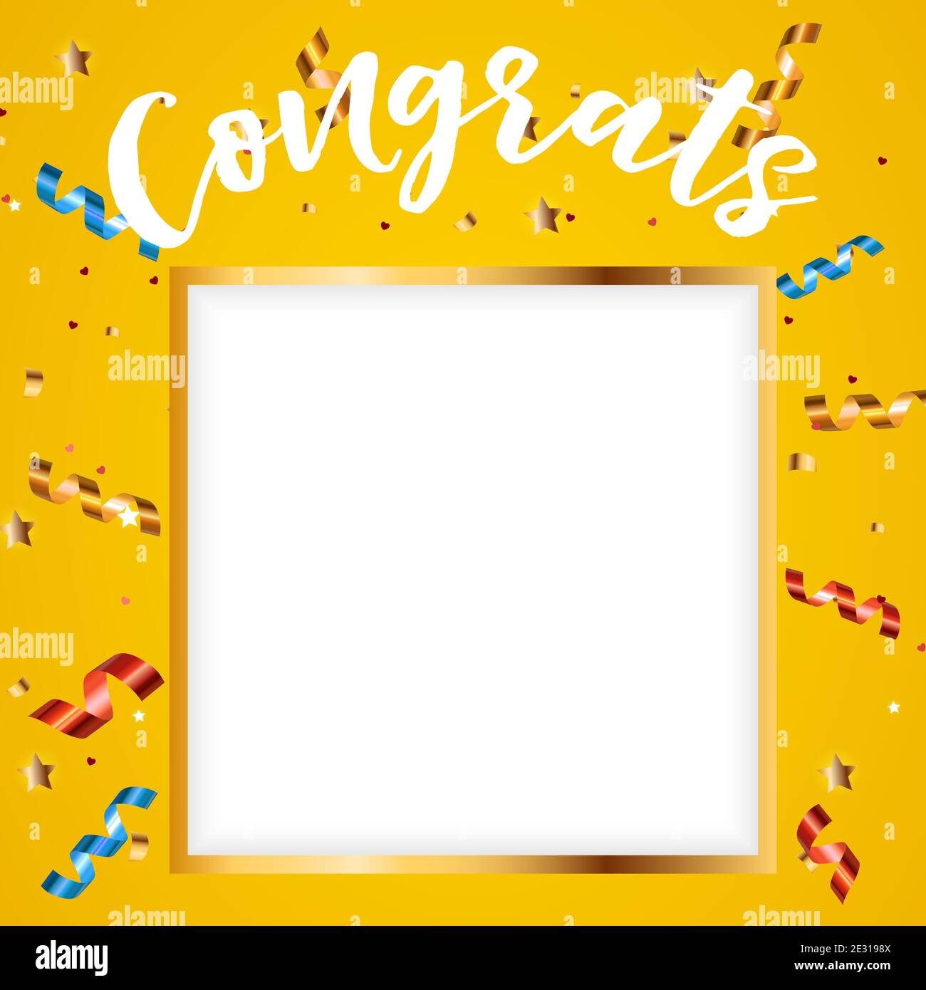 Congratulations design template background. illustration. Square ...