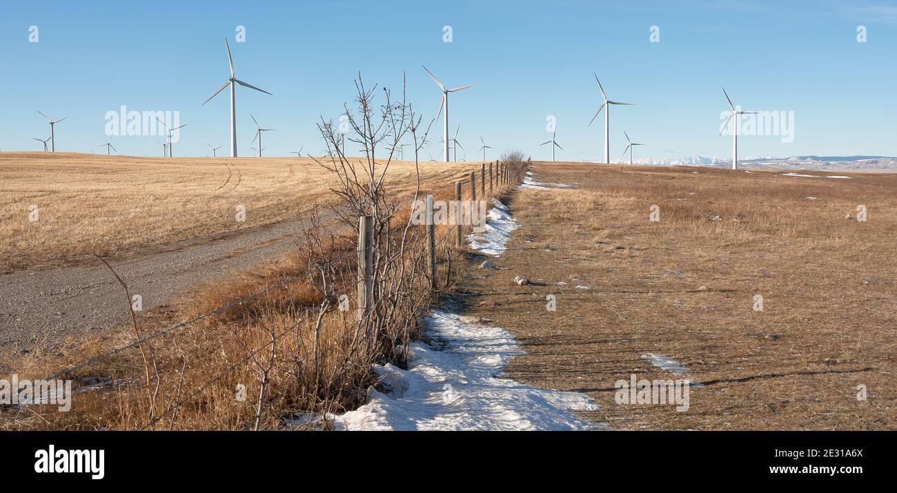 Alberta prairies windmill hi-res stock photography and images - Alamy