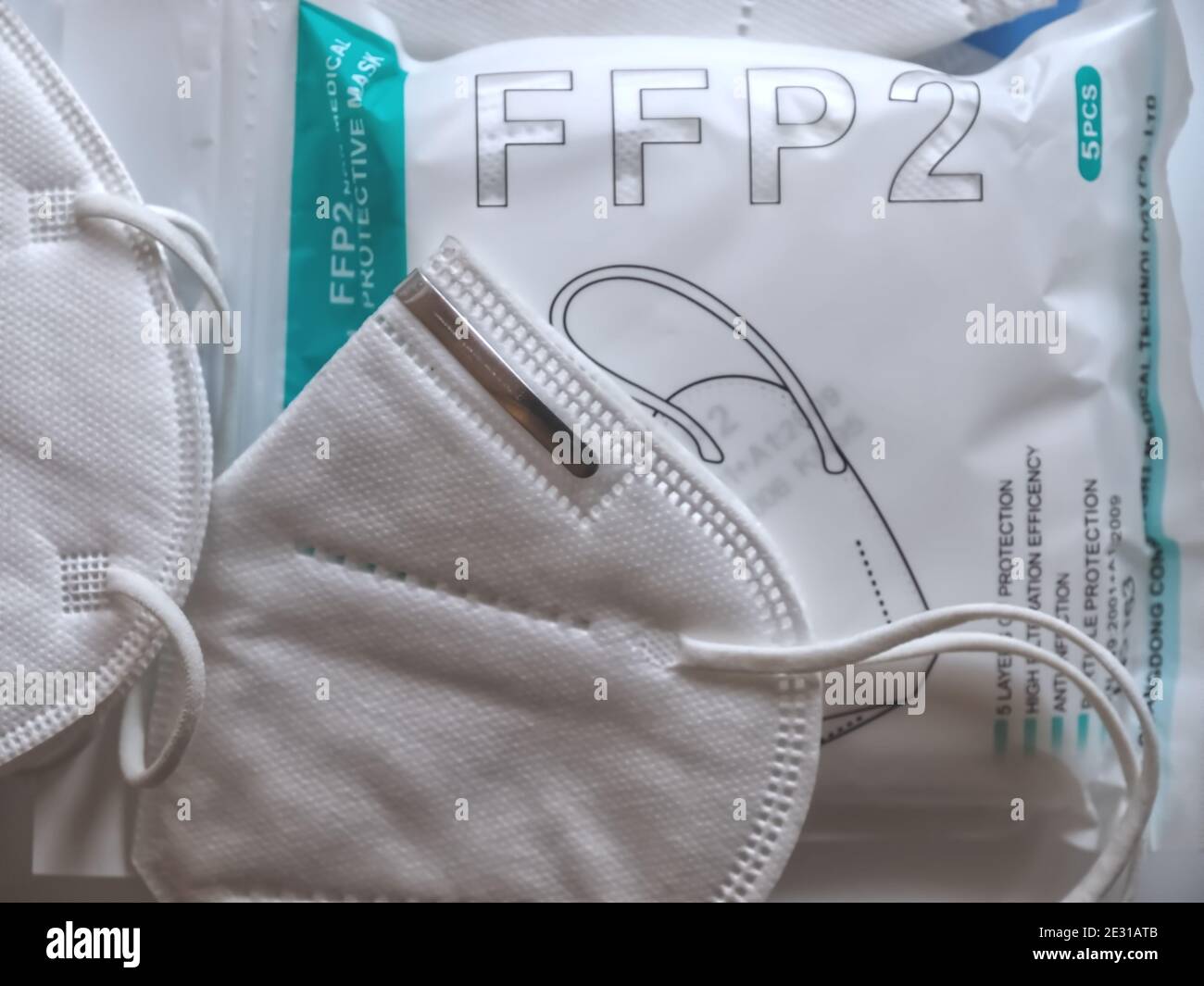 Package with FFP2 protection masks to help against Corona pandemic ...