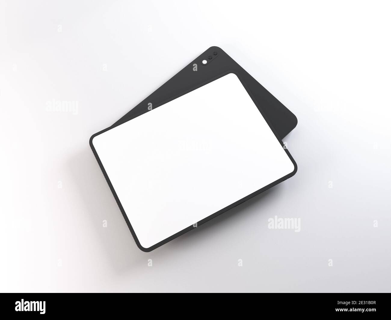 Realistic Tablet Device Mockup Template Scene Stock Photo - Alamy