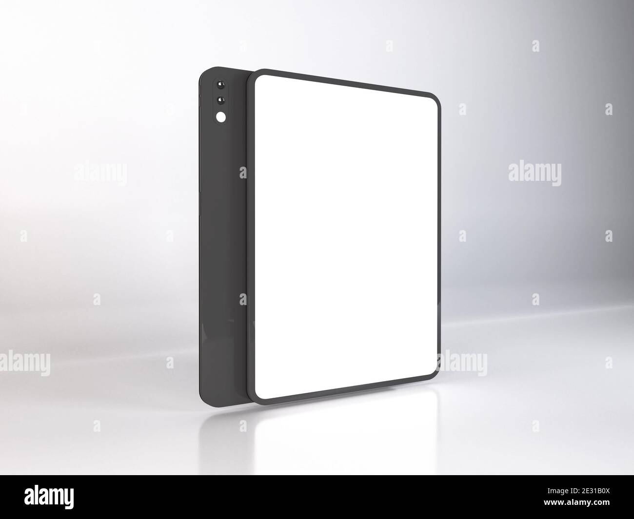 Realistic Tablet Device Mockup Template Scene Stock Photo - Alamy