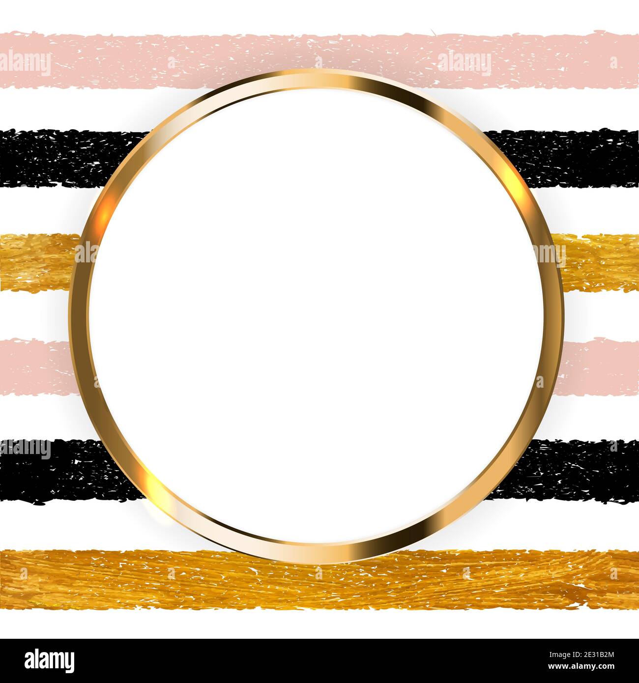 Invitation with Gold Paint Glittering Textured Art and Frame on ...