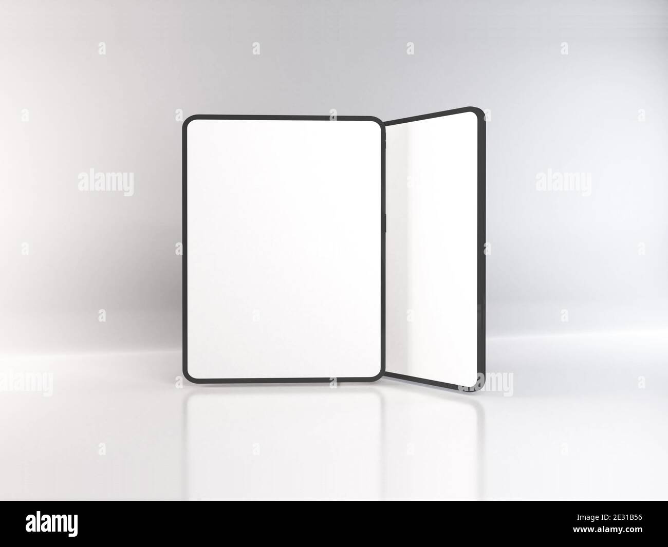 Realistic Tablet Device Mockup Template Scene Stock Photo - Alamy