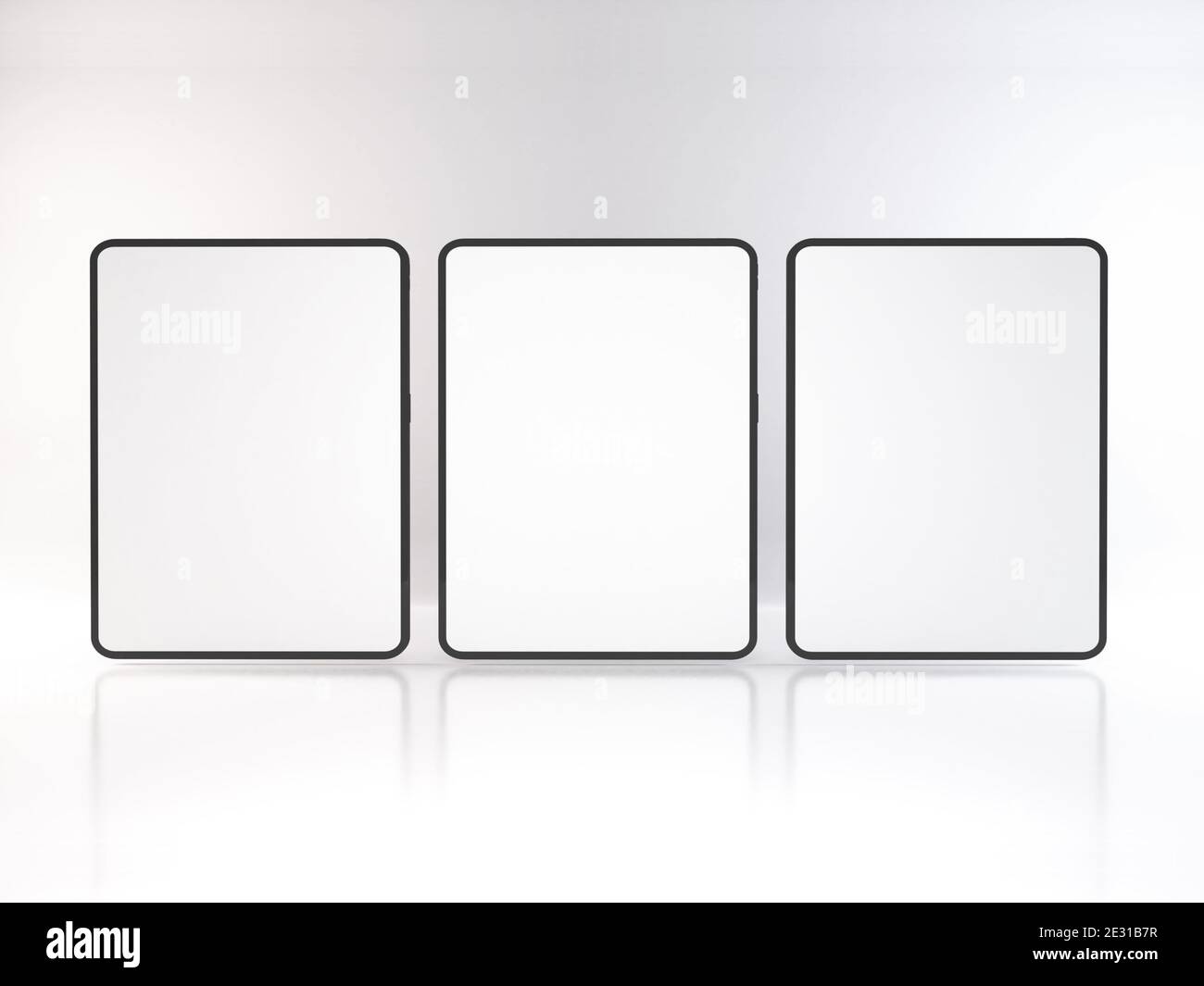 Realistic Tablet Device Mockup Template Scene Stock Photo - Alamy