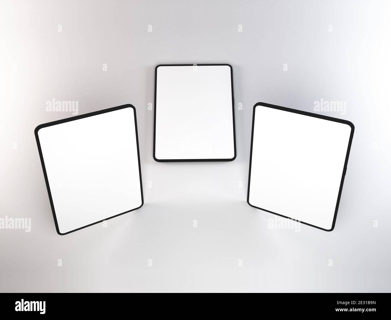 Realistic Tablet Device Mockup Template Scene Stock Photo - Alamy