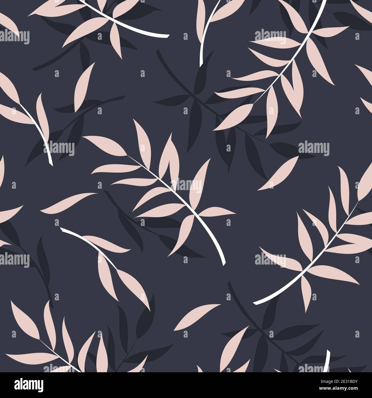 Vector seamless pattern with willow leaves Stock Vector Image & Art - Alamy