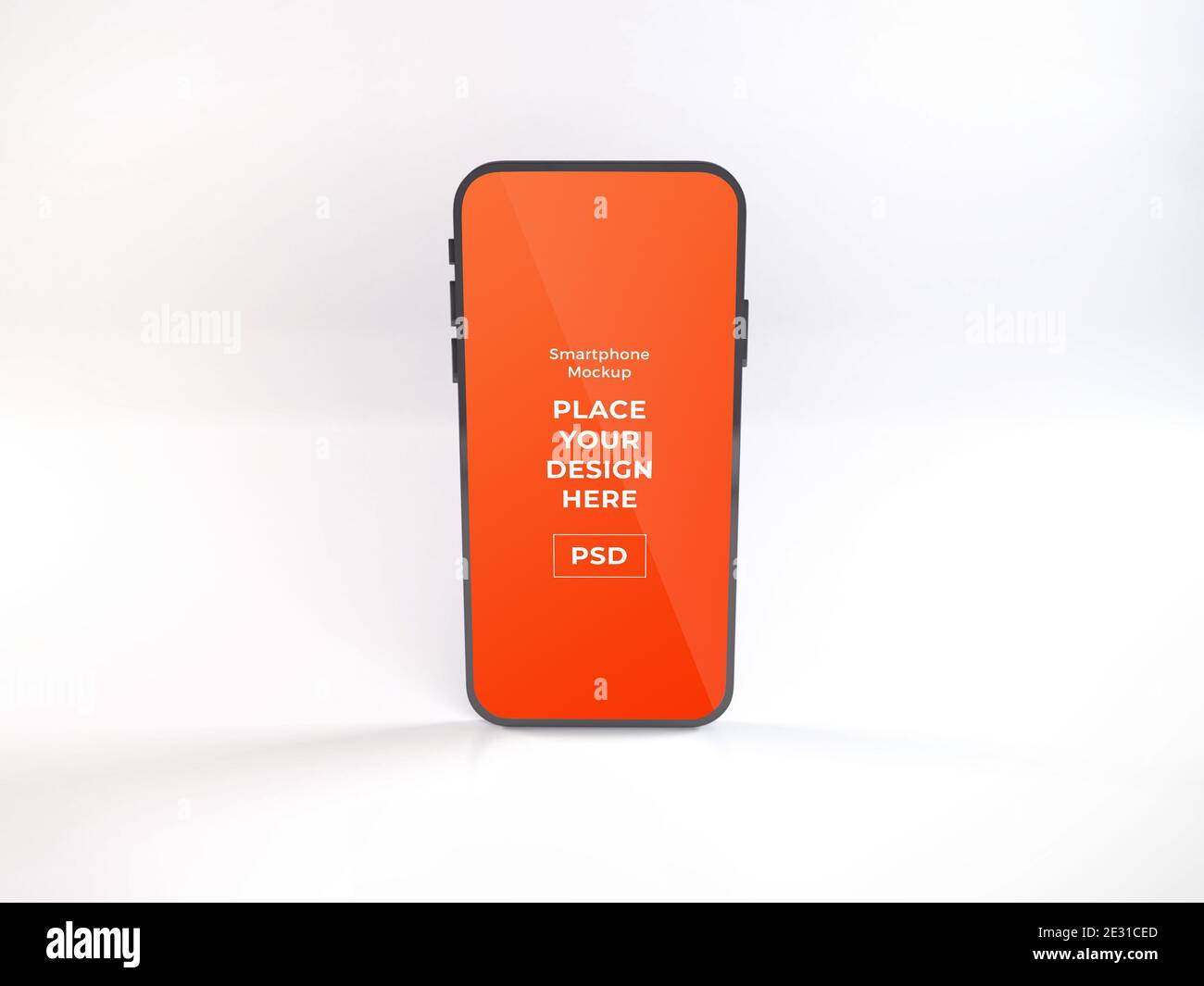 Realistic Smartphone Mockup Template Stock Photo - Alamy