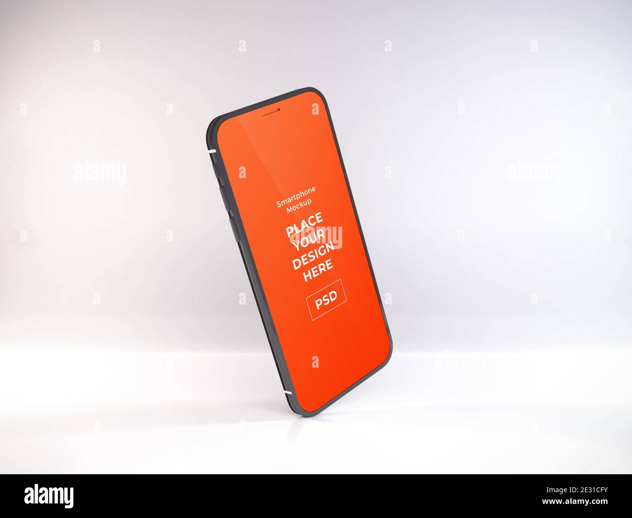 Realistic Smartphone Mockup Template Stock Photo - Alamy
