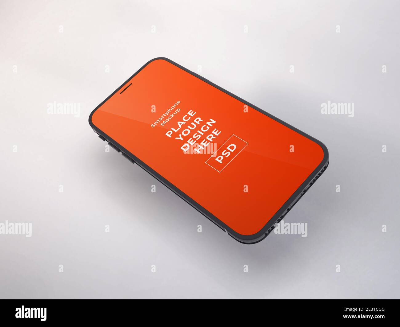 Realistic Smartphone Mockup Template Stock Photo - Alamy