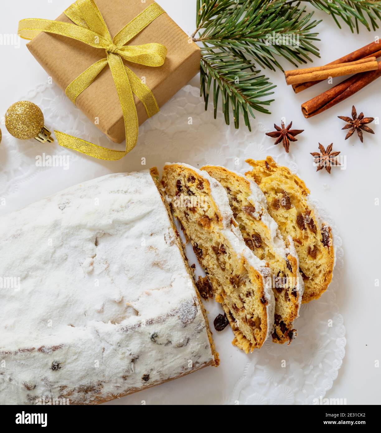 Christmas stollen cake sweet german traditional bread, Christstollen ...