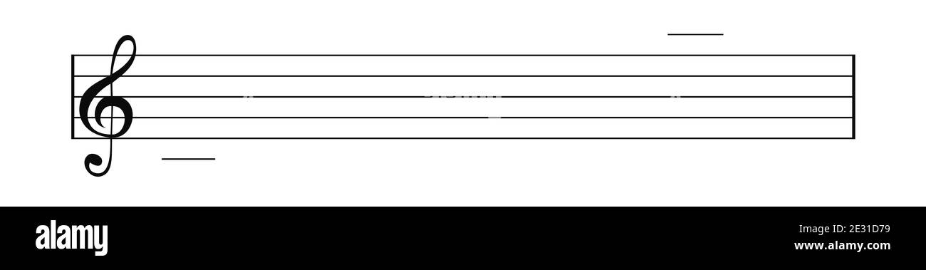 Musical treble clef and book isolated on white background. Illustration ...