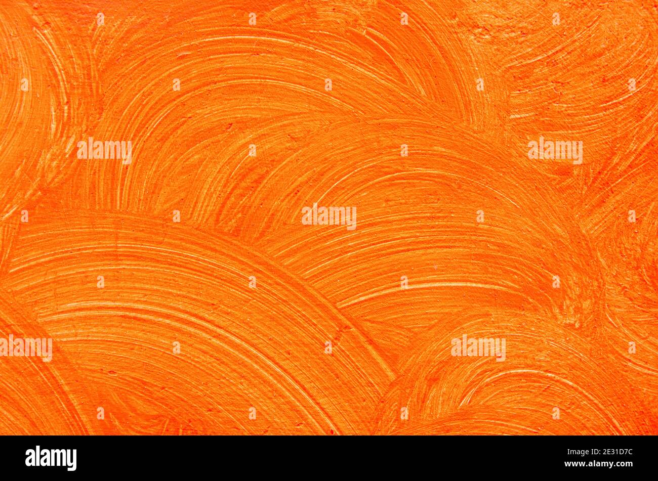Orange background - Hand painted textured wallpaper - Modern varnish ...